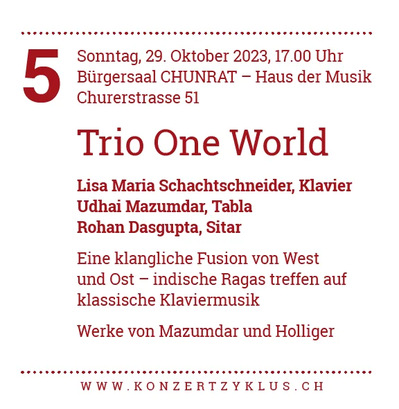 Trio One World am 29.10 in Altstätten